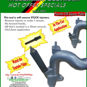 Porsche CIS Injector Puller - thegermantooltruck.com